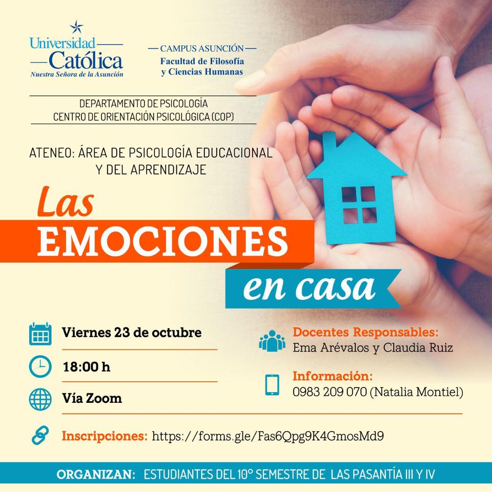 Ateneo- Área de psicología educacional y del aprendizaje: "Las emociones en casa" - UC
