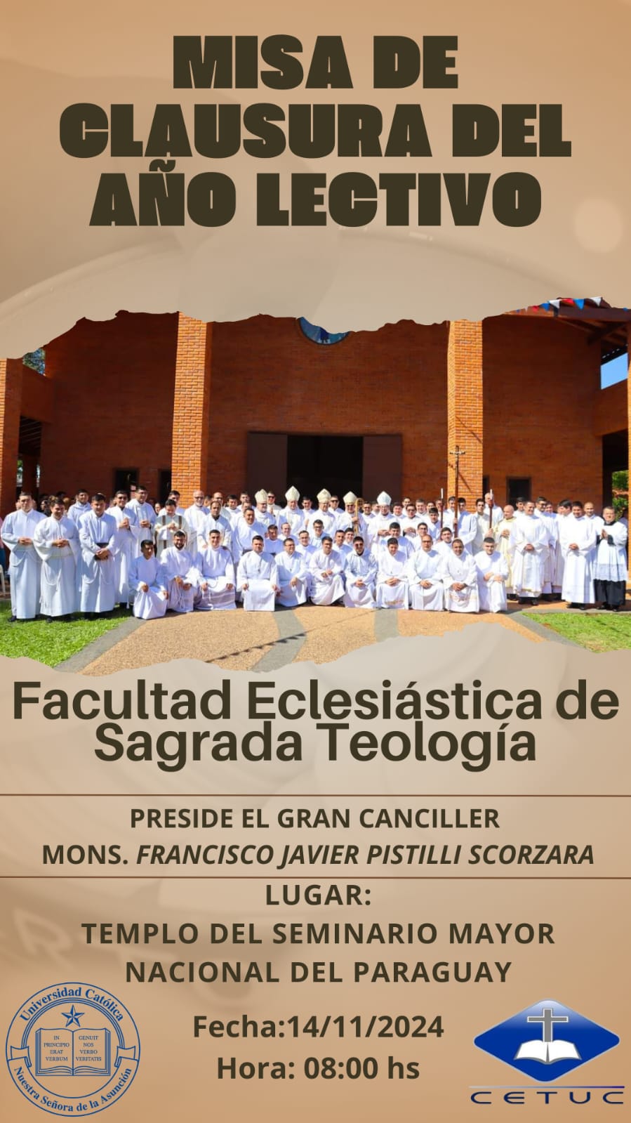 Misa de clausura del año lectivo - Asunción - UC